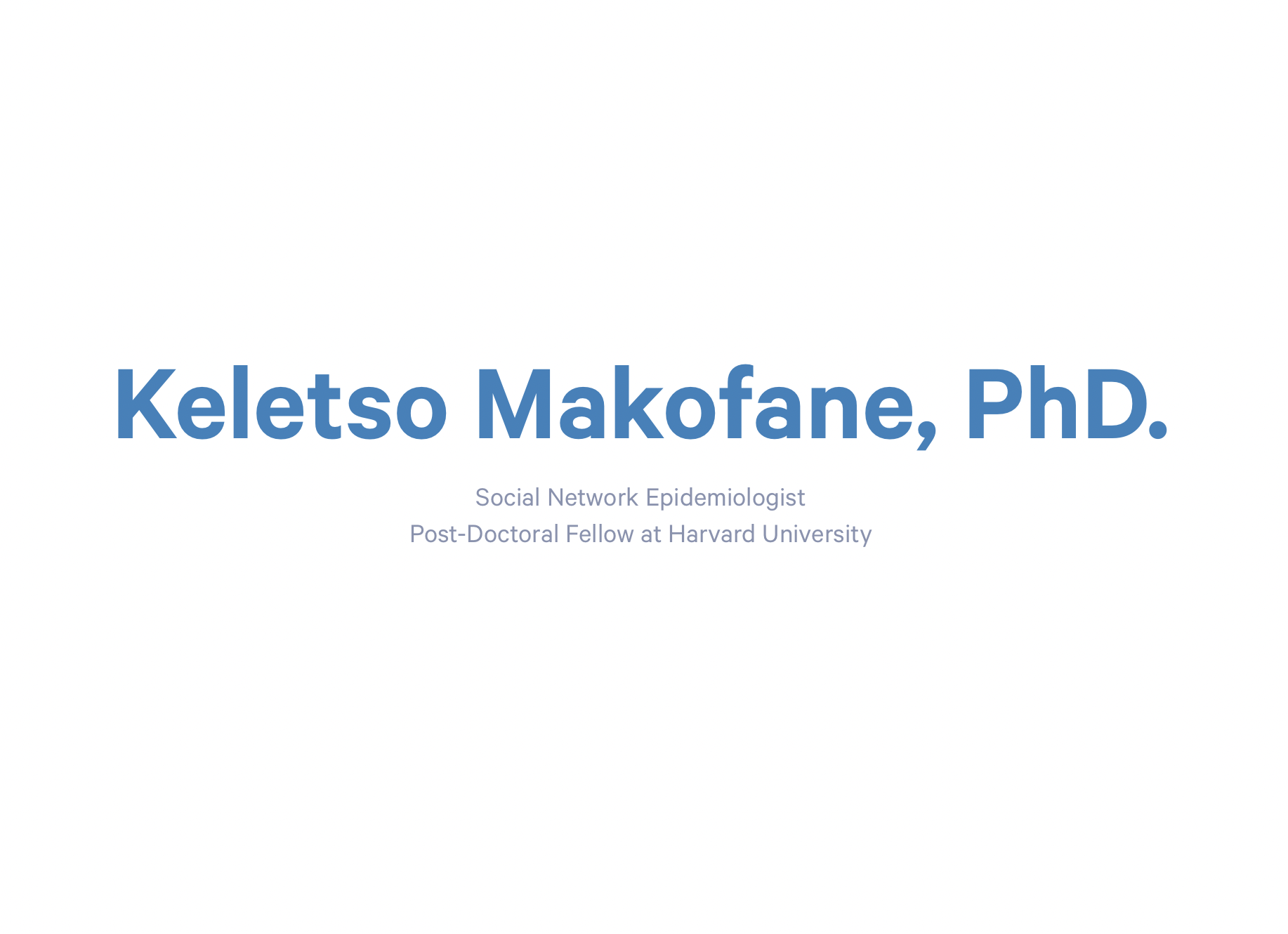 Keletso | Social Net Epi